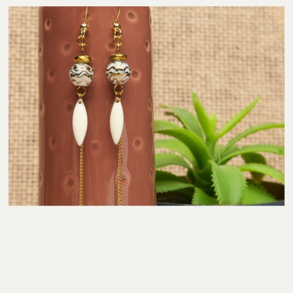 DIY boucles zébrées or