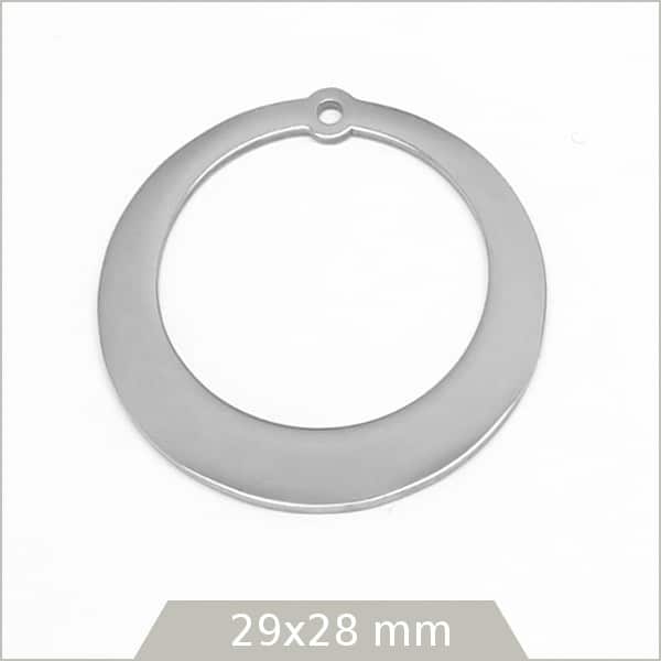 6 breloques créoles en acier inoxydable