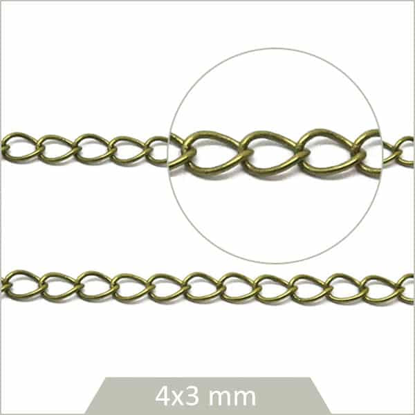 1m de fine chaînette de réglage bronze pour vos DIY